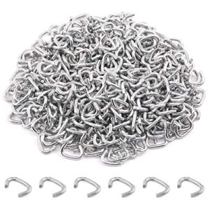 rustark 1000 pcs 3/8" galvanized hog rings, professional upholstery hog rings set for furniture,fencing,bagging, railing, sausage casing, meat bags, shock cords