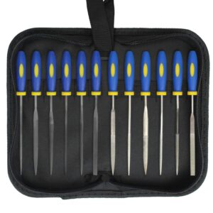 kalim 2 sets carbon steel file and diamond file(total 12pcs), suitable for metal, wood, jewelry, model, diy and nearly all uses, packed in a carry bag.