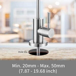 OWOFAN Brushed Kitchen Faucet Including Stainlees Steel Drinking Water Faucet, and Copper Soap Dispenser