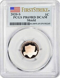 2020 s proof lincoln shield cent pr 69 rd dcam first strike pcgs