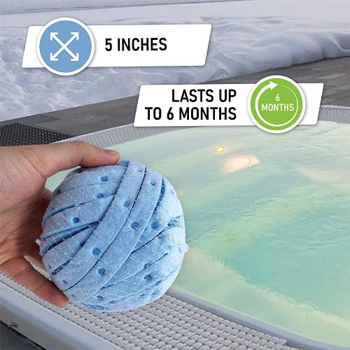 Scum and Oil Absorbing Mesh Super Balls - Absorbs Scum from Pools, Spas and Hot Tubs - 2 Pack