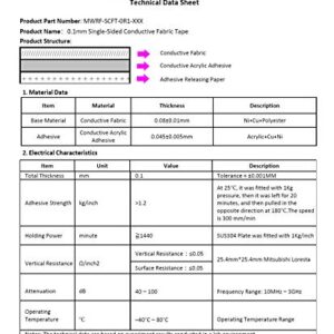 MWRF Source Conductive Cloth Fabric Adhesive Faraday Tape (2.0-inch x 65ft); EMI Grounding; RFID Signal Attenuation; Radio Frequency Signal Attenuation; Guitar Interference Shielding