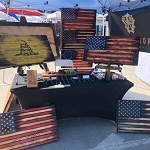 Handmade Rustic Wooden "Battle Tested" American Flag.