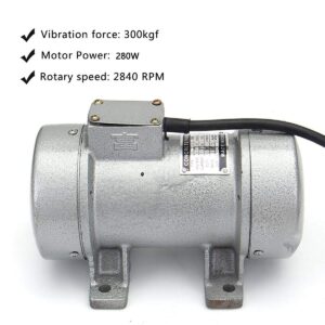 MYOYAY Concrete Vibrator Motor 280W Electric Concrete Vibrating Shaker Table Vibrator Motor Heavy Duty Machine 110V 60HZ 2840RPM 300KGF