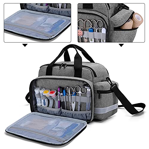 Trunab Home Health Nurse Bag Medical Bag Organizer with Handle and Shoulder Strap for Home Visit