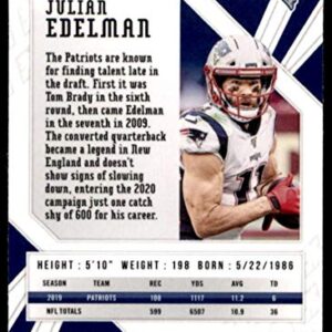 Football NFL 2020 Panini Phoenix Fire Burst #14 Julian Edelman Patriots