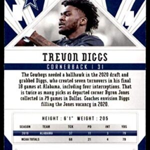 Football NFL 2020 Panini Phoenix Fire Burst #165 Trevon Diggs RC Cowboys