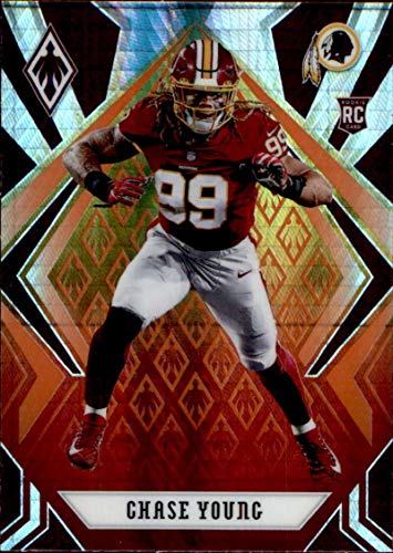 2020 Panini Phoenix Fire Burst #112 Chase Young Washington Football Team Rookie Football Card