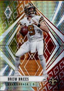 2020 panini phoenix fire burst #10 drew brees new orleans saints football card