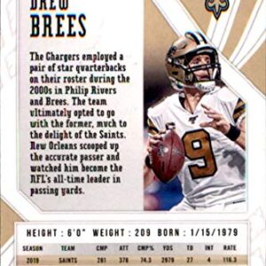 2020 Panini Phoenix Fire Burst #10 Drew Brees New Orleans Saints Football Card