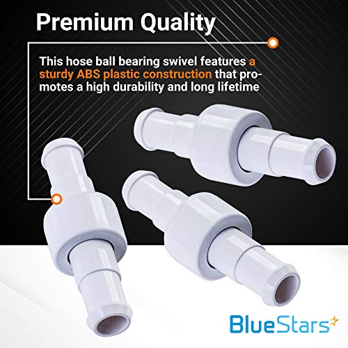 Ultra Durable D20 Pool Cleaner Hose Swivel Replacement Part Exact Fit for Zodiac Polaris Pool Cleaners by BlueStars - Compatible with 180 280 380 480 PRO and more - Pack of 3