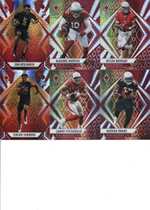 2020 phoenix fire burst arizona cardinals team set of 6 cards: larry fitzgerald(#22), kyler murray(#23), deandre hopkins(#24), kenyan drake(#25), isaiah simmons(#145), eno benjamin(#194)