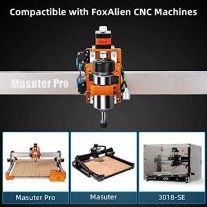 FoxAlien CNC Upgrade Kit 300W DC Spindle Milling Motor for Masuter, Masuter Pro, 3018-SE V2 CNC Router Engraving Machine with Integrated Control Box Speed Adjustable