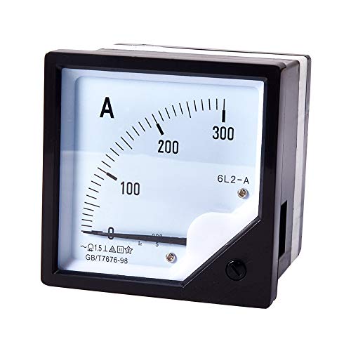 Fielect AC 0-300A Analog Current Panel 6L2 Amp Ammeter Gauge Meter 1.5 Accuracy for Auto Circuit Measurement Tester