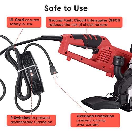 Yescom 14 inch Electric Concrete Saw Disc Cutter Wet Dry Circular Saw Stone Cutter Saw Blade for Granite Stone