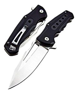 vortek everyday carry ball bearing pivot system fast open edc folding pocket knife: 8cr13mov stainless steel blade, tough g10 handles