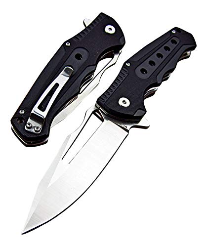 VORTEK Everyday Carry Ball Bearing Pivot System Fast Open EDC Folding Pocket Knife: 8Cr13MOV Stainless Steel Blade, Tough G10 Handles