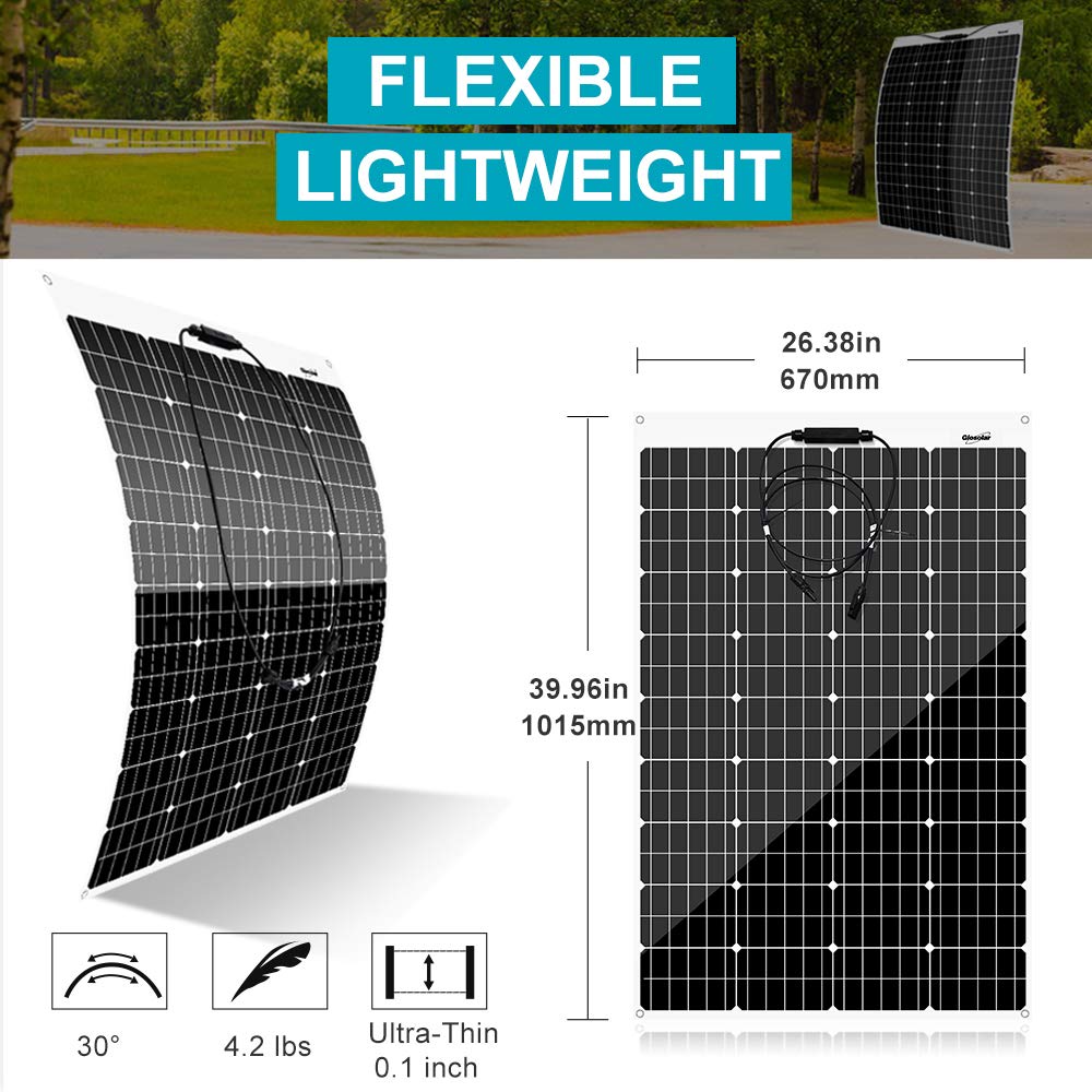 600W Flexible Solar Panel + 400W Wind Turbine Generator + Hybrid Charge Controller,1000 Watts 12V Wind Solar Kit for Home Off Grid System