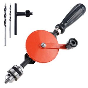 ocr hand drill manual crank drill 1/4 inch (0.6mm-6mm) precision chucks hand drill with 2pcs drill bit set for wood plastic acrylic circuit board punching