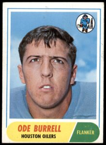 1968 topps # 146 ode burrell houston oilers (football card) vg oilers mississippi st