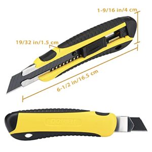 DOWELL Utility Knife Retractable Box Cutters Extra Smooth with Snap-off Slot HY040107