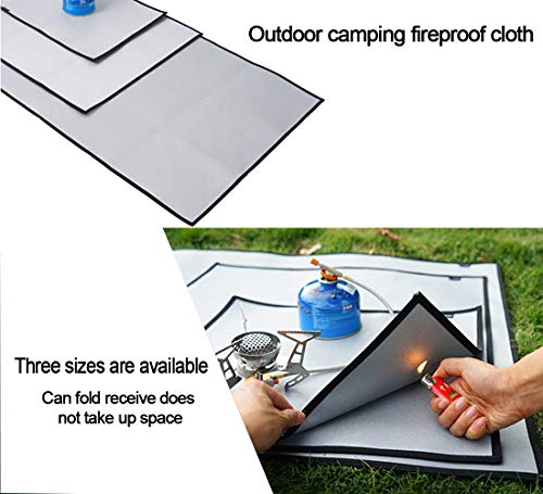 Fire Pit Mat for Deck Fireproof, Outdoor Wood Stove Hearth Pads, Camping BBQ Mat with Fire Retardant Material to Protect Your Deck Patio Lawn Campsite from Fire Burn