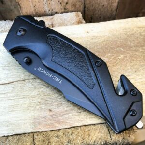 8.25" Tac- Force Military Tanto Tracker Rescue Spring Assisted Pocket Stainless Steel Blade Folding Knife