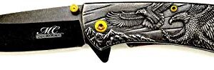 8" American Bald Eagle Patriot Military Pocket Stainless Steel Blade Folding Knife Sport