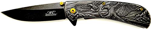 8" American Bald Eagle Patriot Military Pocket Stainless Steel Blade Folding Knife Sport