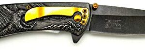 8" American Bald Eagle Patriot Military Pocket Stainless Steel Blade Folding Knife Sport