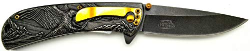 8" American Bald Eagle Patriot Military Pocket Stainless Steel Blade Folding Knife Sport