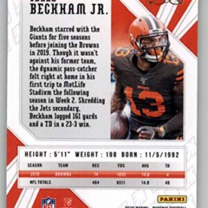 2020 Panini Phoenix Fanatics Exclusive Fire Burst Football #60 Odell Beckham Jr. Cleveland Browns Official NFL Trading Card from Panini America in Raw (NM or Better) Condition