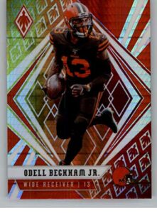 2020 panini phoenix fanatics exclusive fire burst football #60 odell beckham jr. cleveland browns official nfl trading card from panini america in raw (nm or better) condition