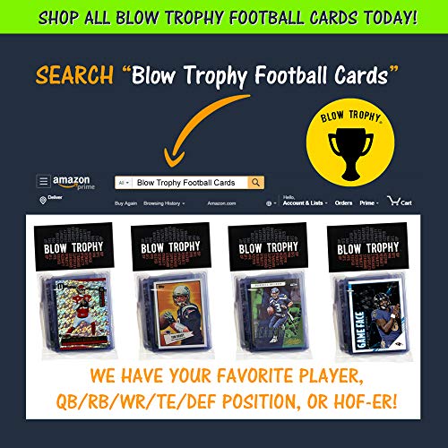 NFL Running Back Football Card Bundle, Assorted Set of 12 Mint Star RB Football Cards Gift Set, Includes one Relic, Serial, or Rookie, Protected by Sleeve and Toploader with Fantasy Football eBook