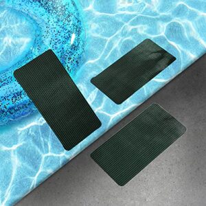 Pool Safety Cover Patch Kit, Swimming Pool Patch Repair Kit 4 x 8 Self Adhesive, Green Pool Cover Patch 6 Pсs