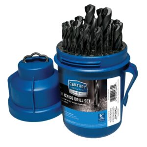 century drill & tool 24330 black oxide drill bit set, 29 piece