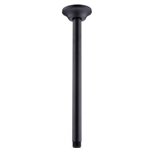 bestill 12 inch ceiling mount shower arm and flange, matte black