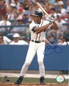 autographed dave justice 8x10 atlanta braves photo