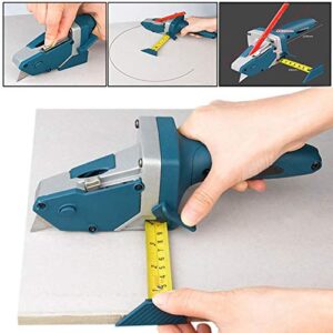 PUXING Gypsum Board Cutting Device, All-in-one Drywall Cutting Hand Tool with Measuring Tape and Utility Knif e, Measure and Mark Wood for Measure, Mark and Cut Drywall, Wood, etc