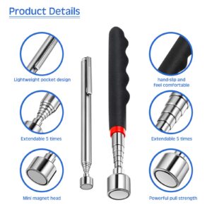 Telescoping Magnet Pick up Tools Include 20 lb Magnetic Tool and 3 lb Telescoping Magnet Stick Gadget for Hard to Reach Places Suitable for Birthday Father’s Day and Christmas (2)