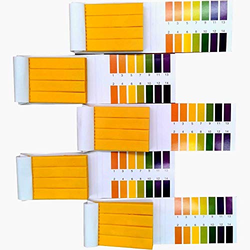 Jimitop pH Test Strips,5 Packs of 400 Strips pH 1-14 Test Paper,for Urine,Saliva,Drinking Water,Pool,Spa,Soap,Fish Tank and Liquids