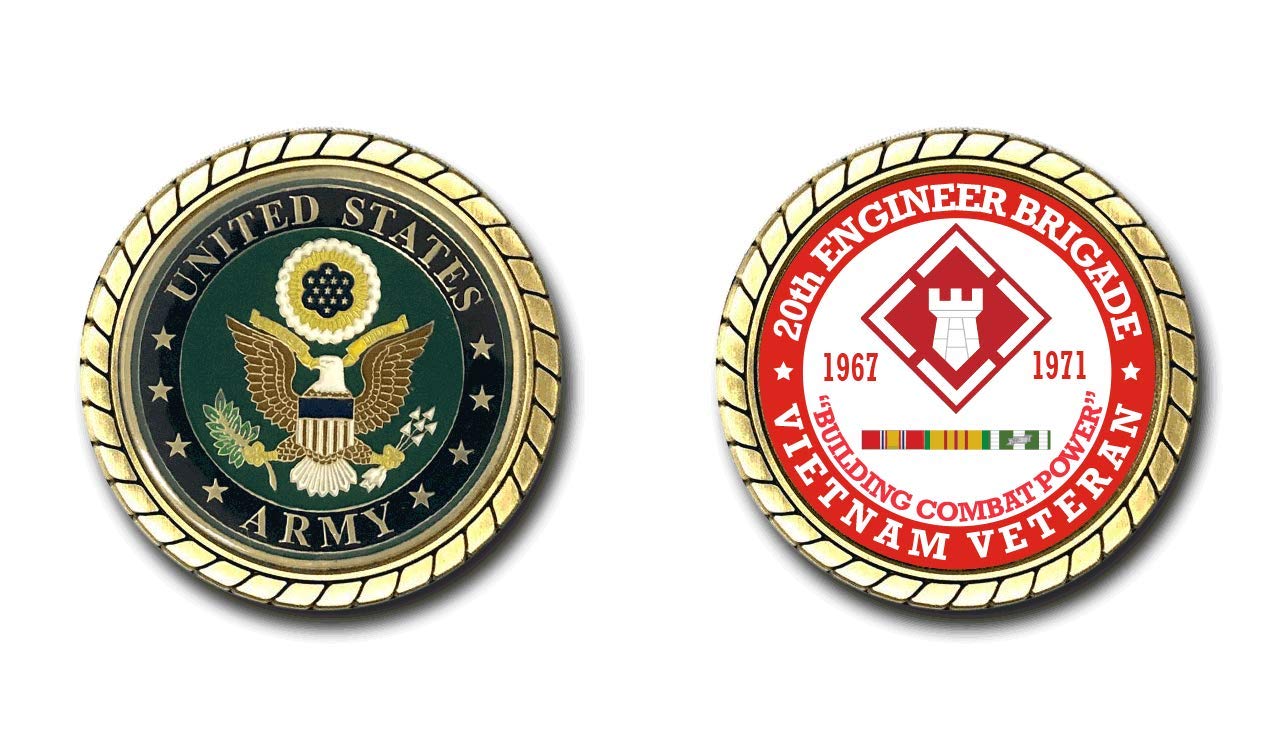 20th Engineer Bridage Vietnam Veteran Challenge Coin - Officially Licensed