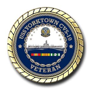 USS Yorktown CVS-10 Vietnam Service Challenge Coin - Officially Licensed