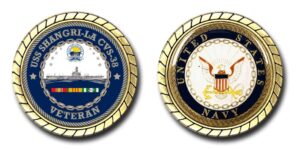 uss shangri-la cvs-38 vietnam service challenge coin - officially licensed