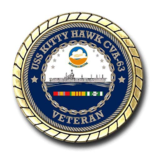 USS Kitty Hawk CVA-63 Vietnam Service Challenge Coin - Officially Licensed