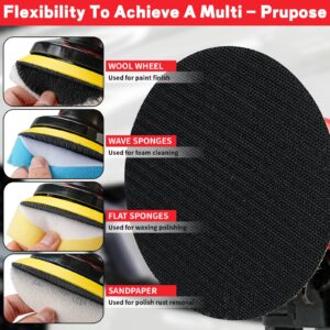 5" Air Random Orbital Sander Pneumatic Palm Sander Da Sander With 10 Pcs Sandpapers 3Pcs Polishing Pads Buffing Pads Kit for Sanding, Finishing, Polishing Wood Auto Body Work (Sanders)