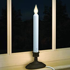 Xodus Innovations FPC1370A 11 Inch Electric Plug-in Flameless Window Candle with Tilt to Change Flame Color and Dusk to Dawn Light Sensor Timer, Antique Bronze/Black