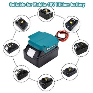 Q/A Battery Power Mount Connector Adapter for makita 18V Dock Holder with 14 awg Wires