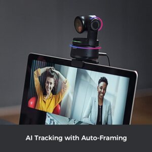 OBSBOT Tiny 1080P PTZ Webcam with AI Tracking, Auto Framing, Noise Reduction, and Gesture Control