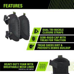 AWP Tactical Hard Cap Knee Pads | High Density Foam Padded Work Knee Pads | One Size